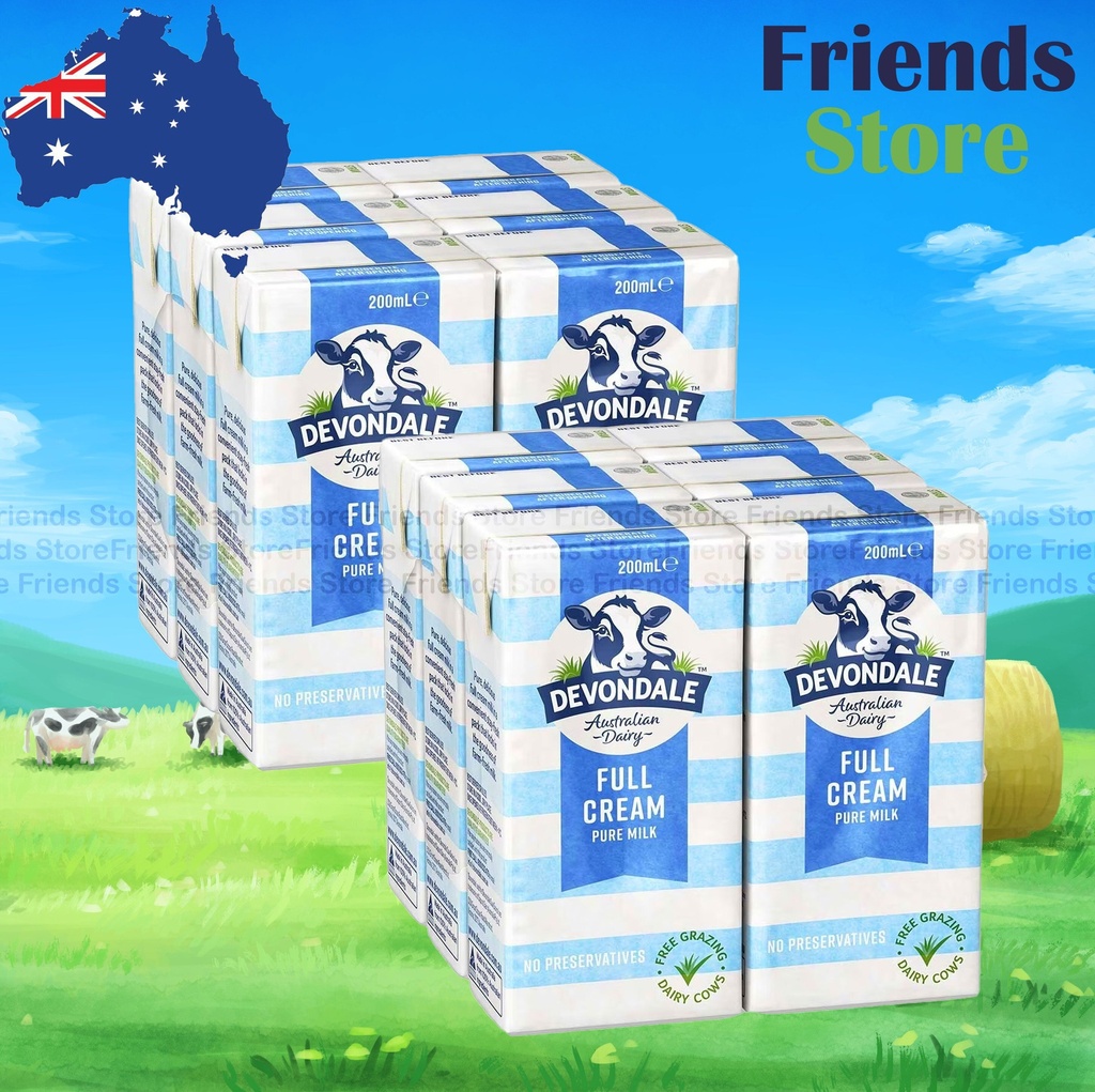 DEVONDALE - UHT Full Cream Pure Milk (200ml X 6 X 2) | Friends Store